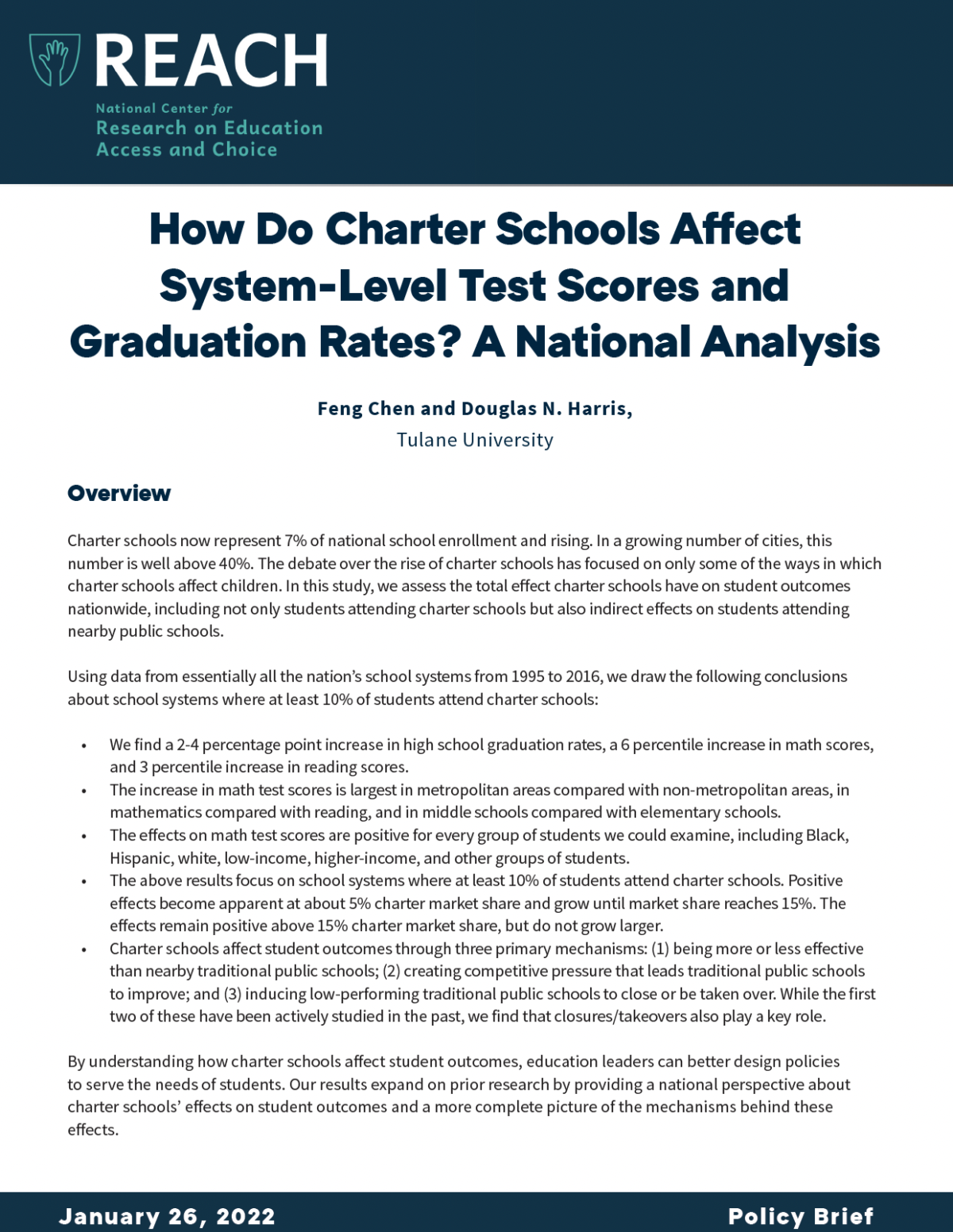 How Do Charter Schools Affect System-Level Test Scores and Graduation ...