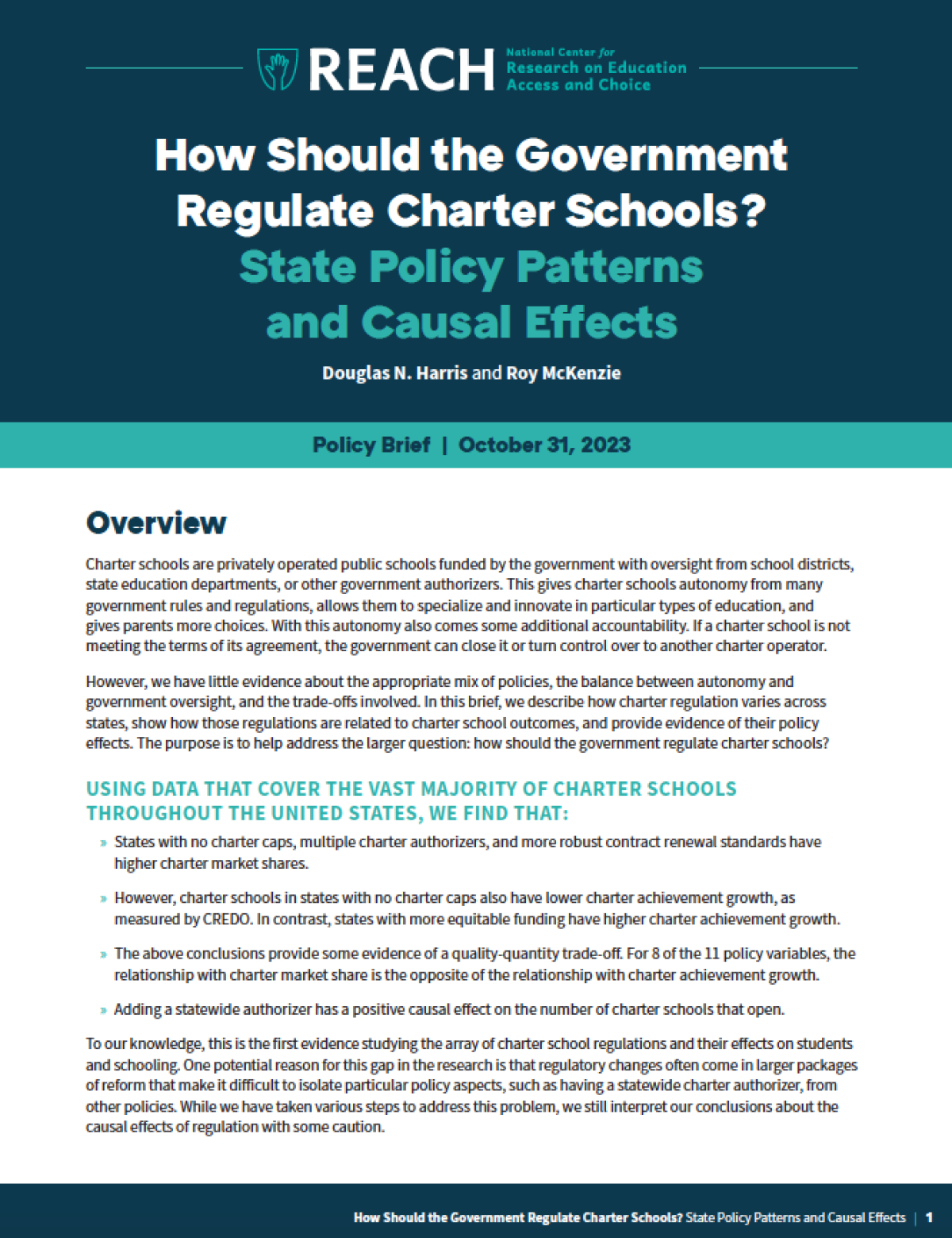 How Should the Government Regulate Charter Schools? State Policy ...