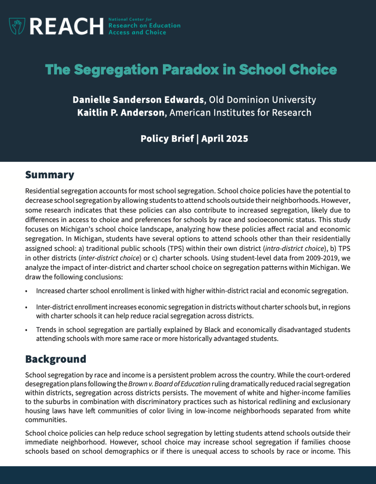 Unintended Lines: The Segregation Paradox in School Choice | REACH